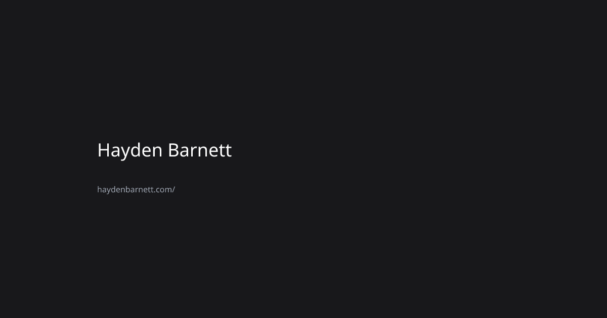 Hayden Barnett - Frontend Engineer